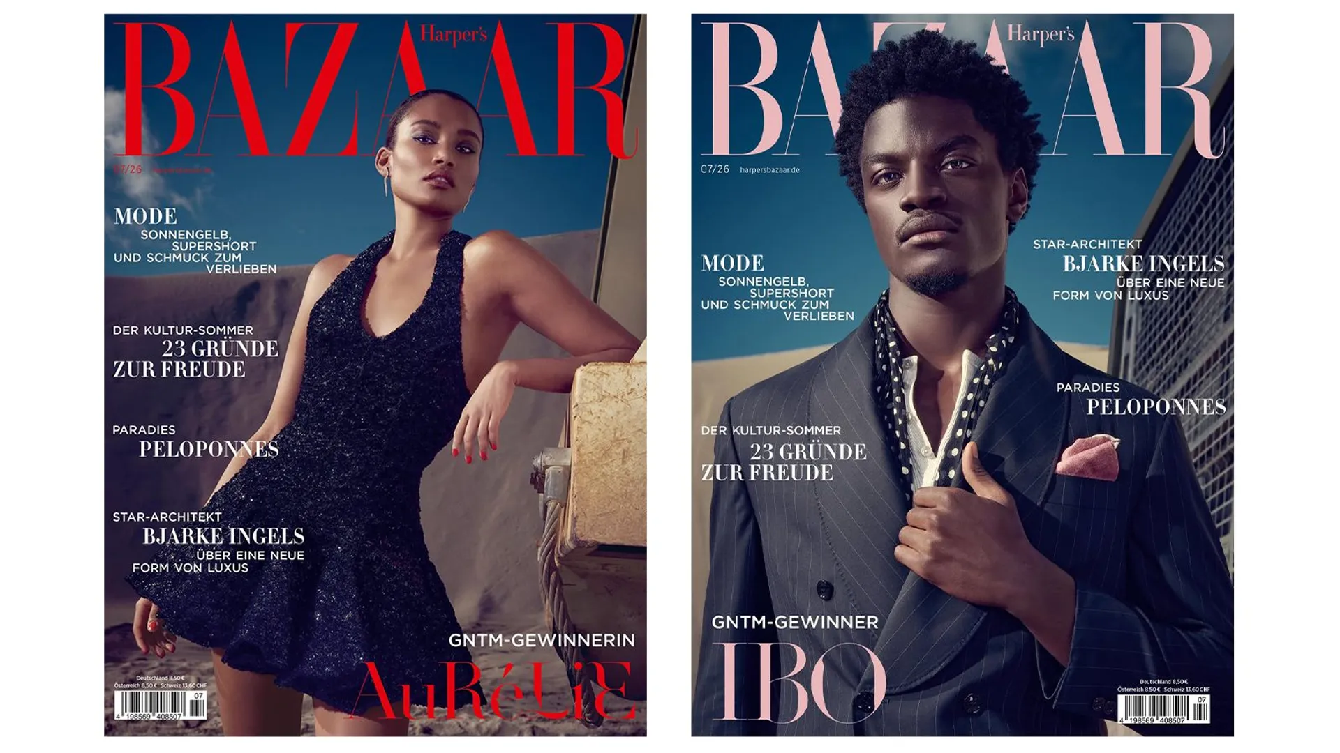 Alle GNTM-Gewinner:innen auf dem "Harper's Bazaar"-Cover im Überblick